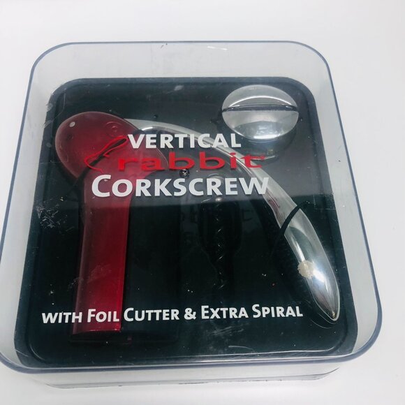 Kitchen | New Vertical Rabbit Corkscrew Foil Cutter Extra Spiral ...